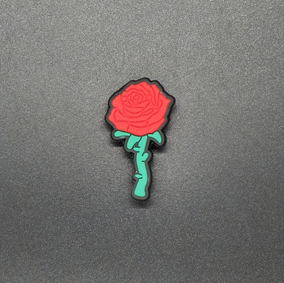 CROCS | Accessories | 55 Red Rose Croc Charm | Poshmark
